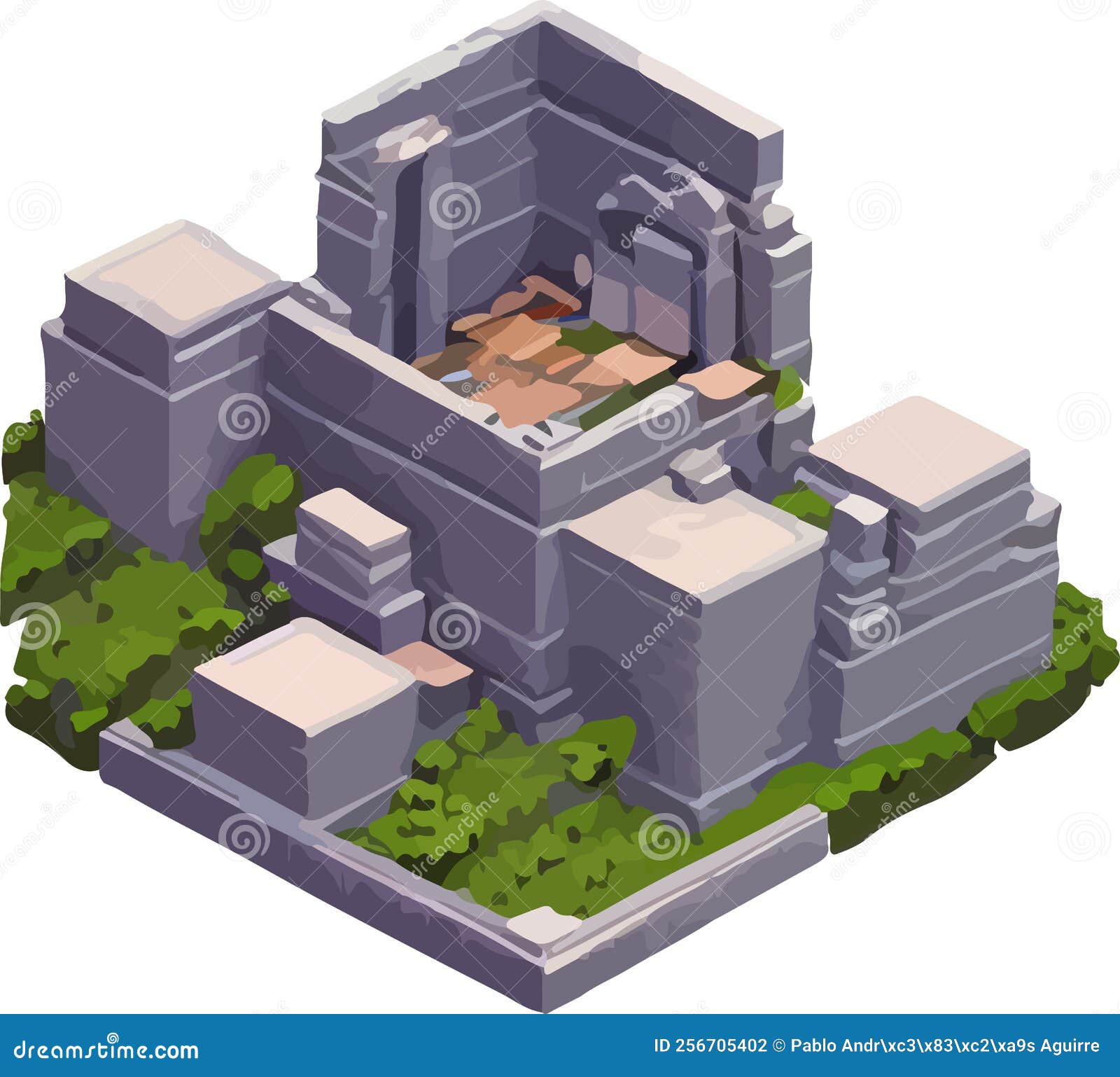 Vector Isometric Low Poly City Stock Vector - Illustration of business ...