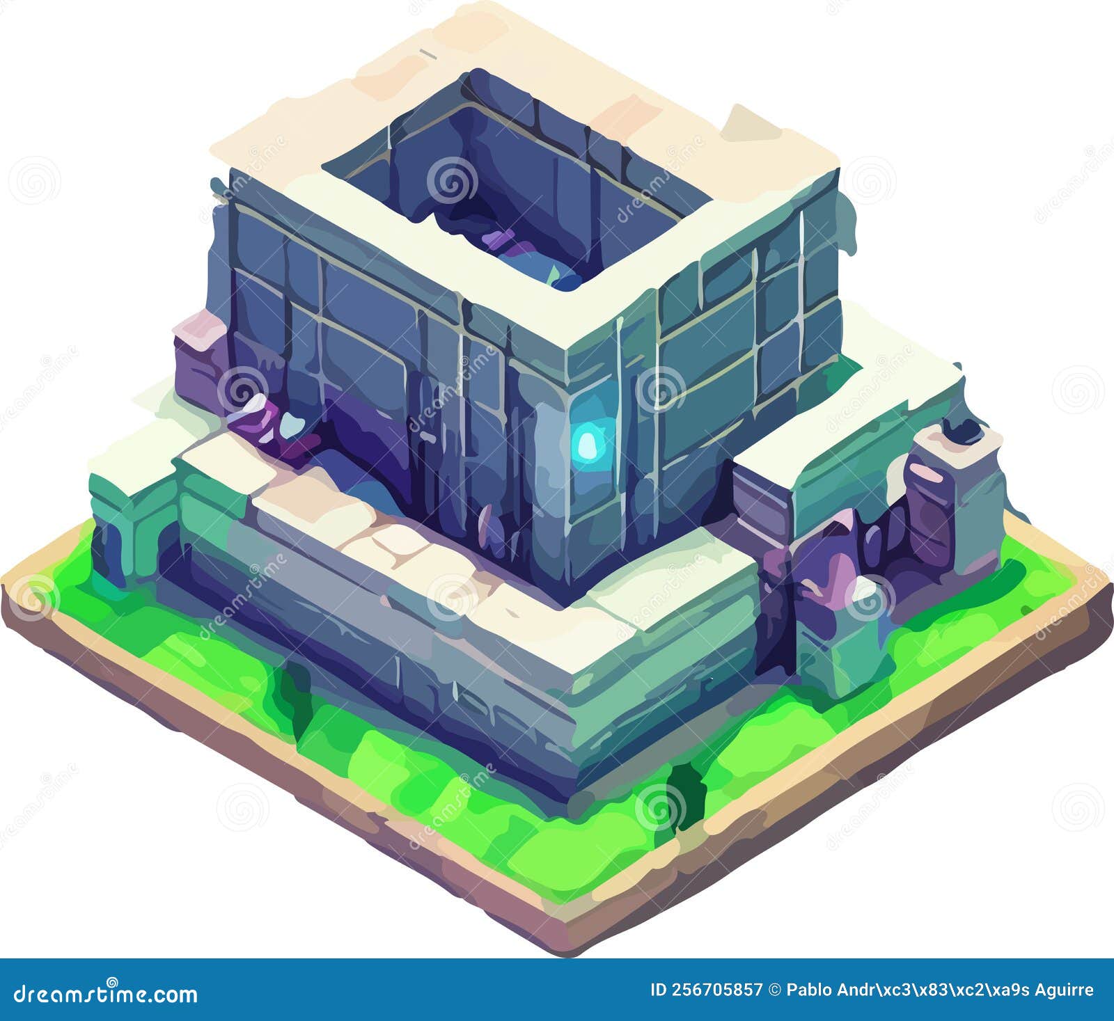 Vector Isometric Low Poly City Stock Vector - Illustration of town ...