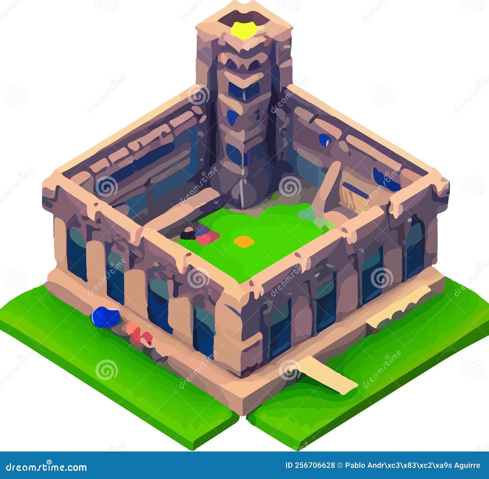 Vector Isometric Low Poly City Stock Vector - Illustration of vector ...