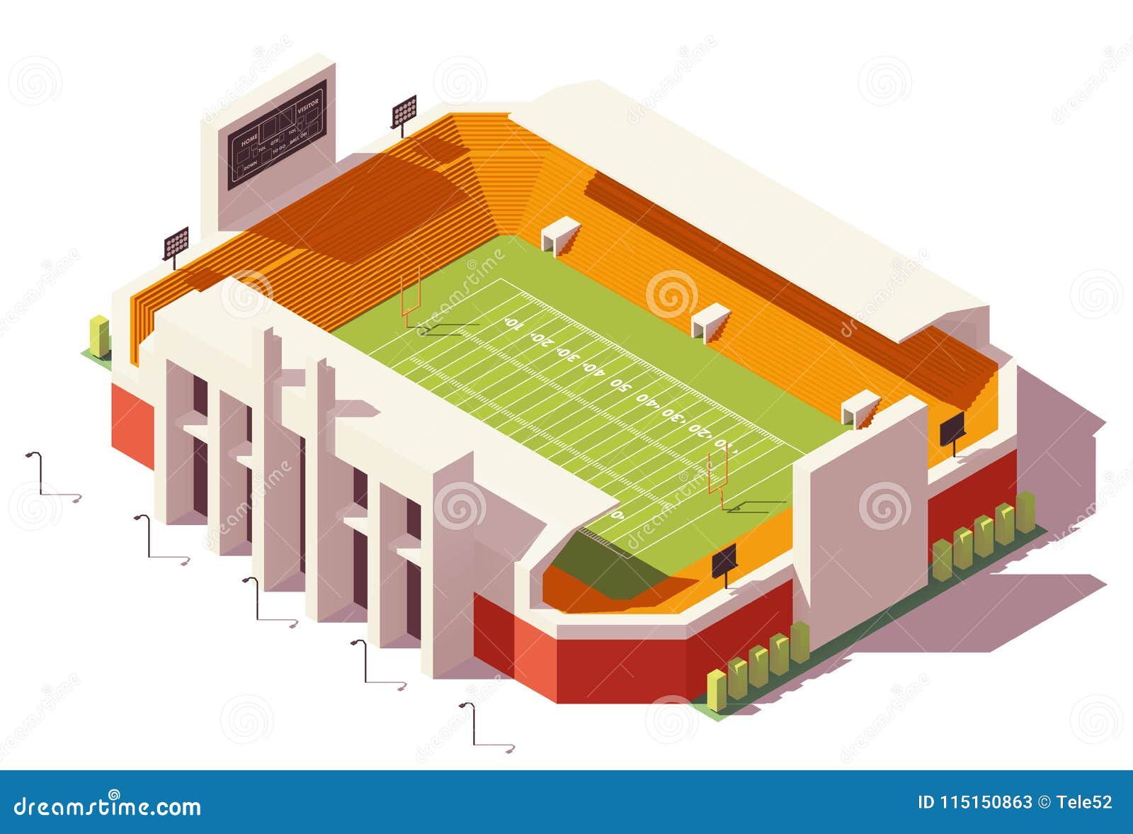 Vector Isometric Low Poly Football Stadium | CartoonDealer.com #115150863 Vector Isometric Low Poly Football Stadium | CartoonDealer.com #115150863
