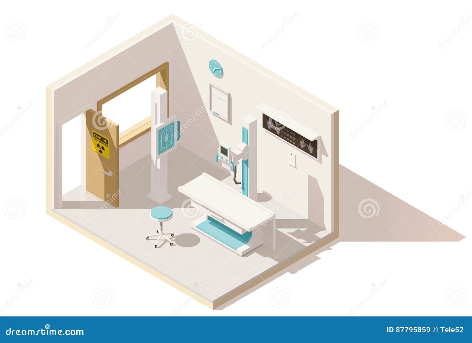 Vector Isometric Low Poly X-ray Machine Stock Vector - Illustration of ...
