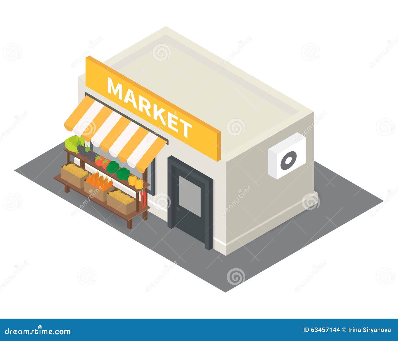 Vector Isometric Market Stalls with Vegetables Stock Vector ... Vector Isometric Market Stalls with Vegetables Stock Vector ...