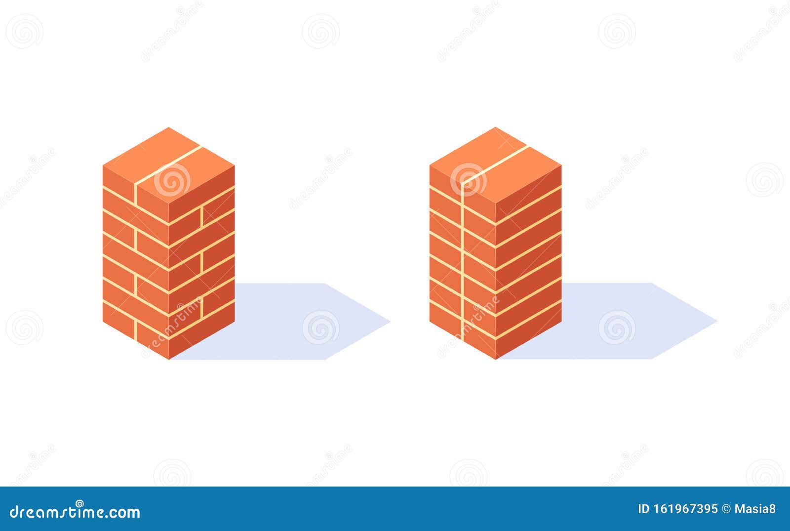 Vector Isometric Masonry Items in Flat Style Stock Vector ...