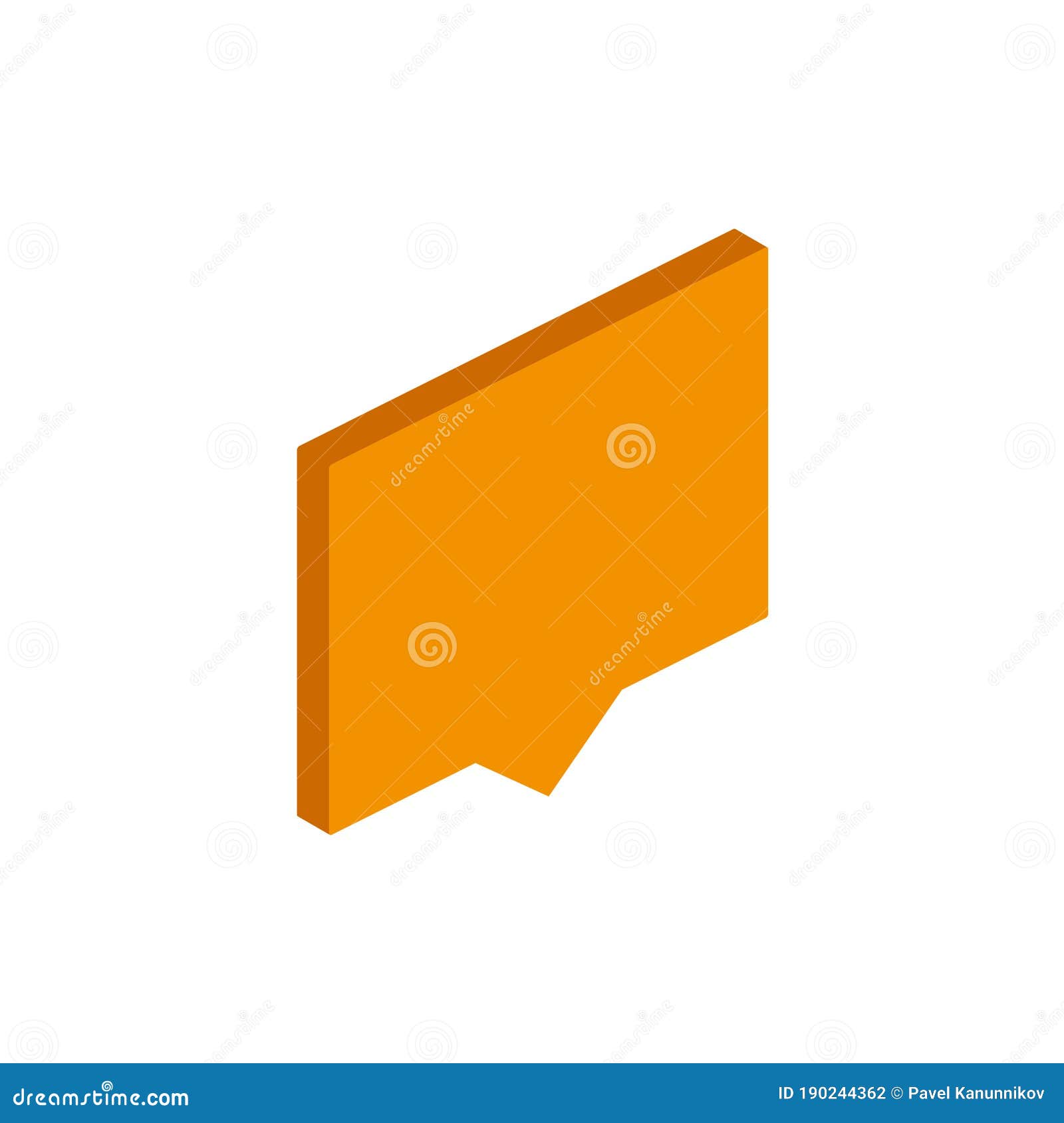 Vector Isometric Message Icon on a White Background Stock Illustration ...