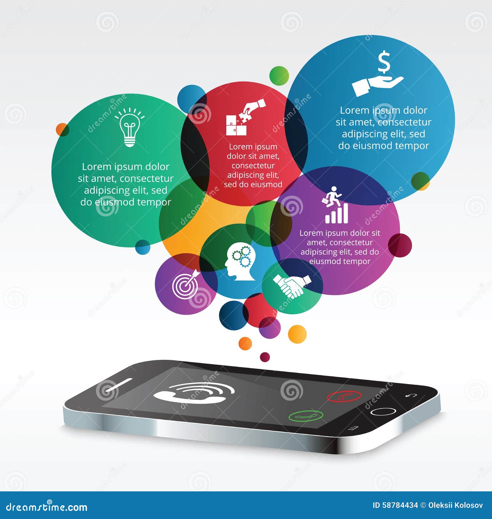 Vector Isometric Mobile Phone. Stock Vector - Illustration of ...