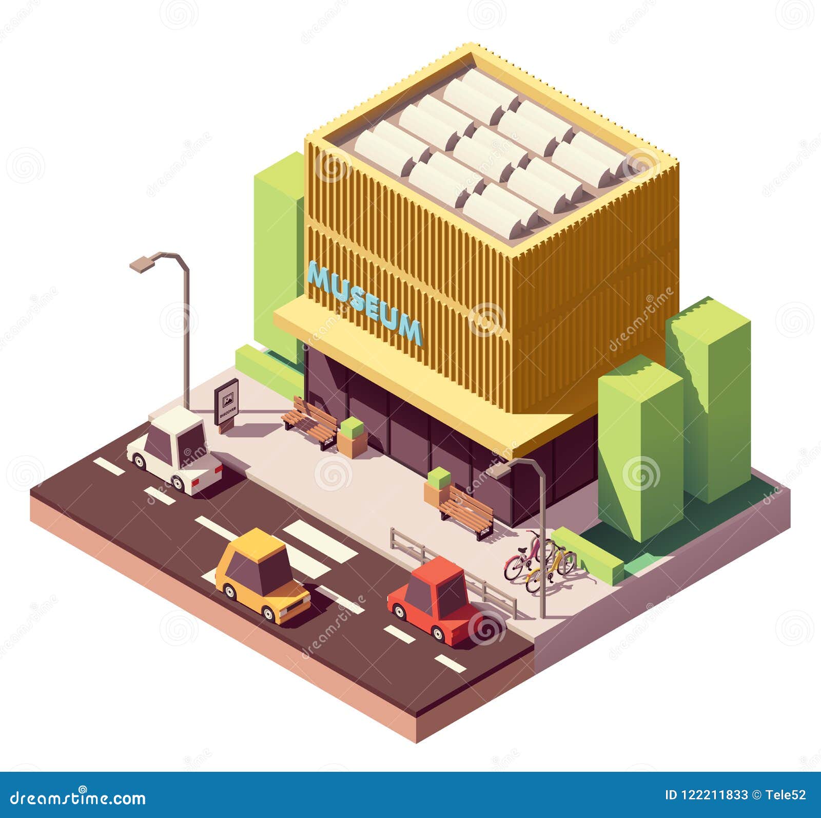 Vector Isometric Museum Building Stock Vector - Illustration of history ...