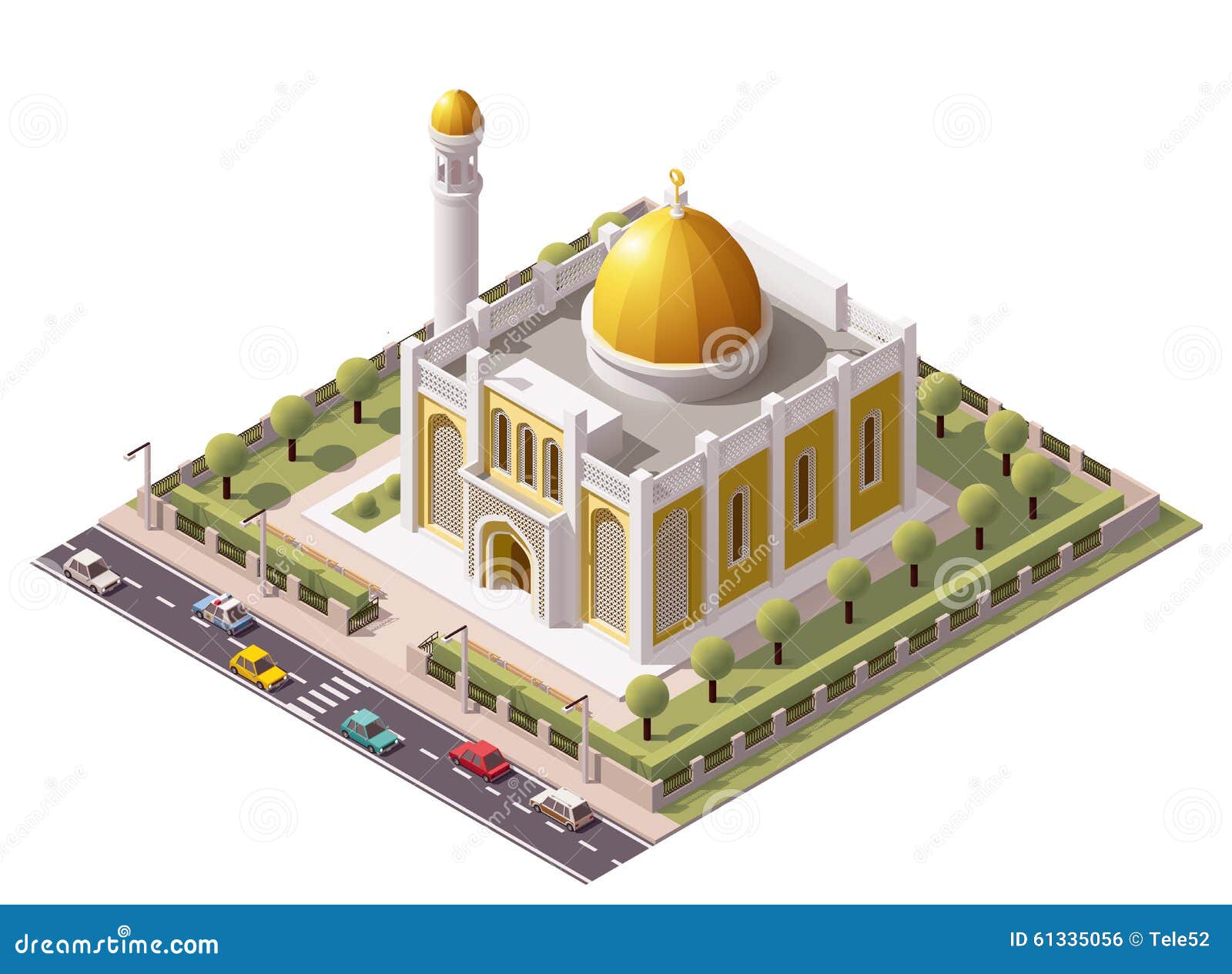 Isometric Mosque. Isometric Icon Or Info Graphic Element Representing ...