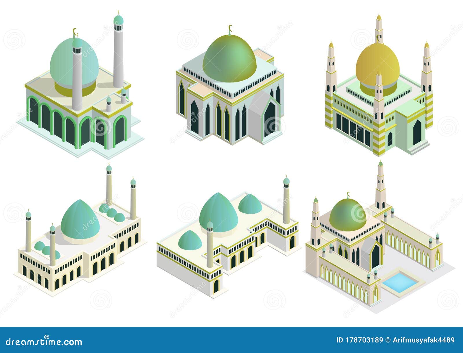 Isometric Mosque. Isometric Icon Or Info Graphic Element Representing ...