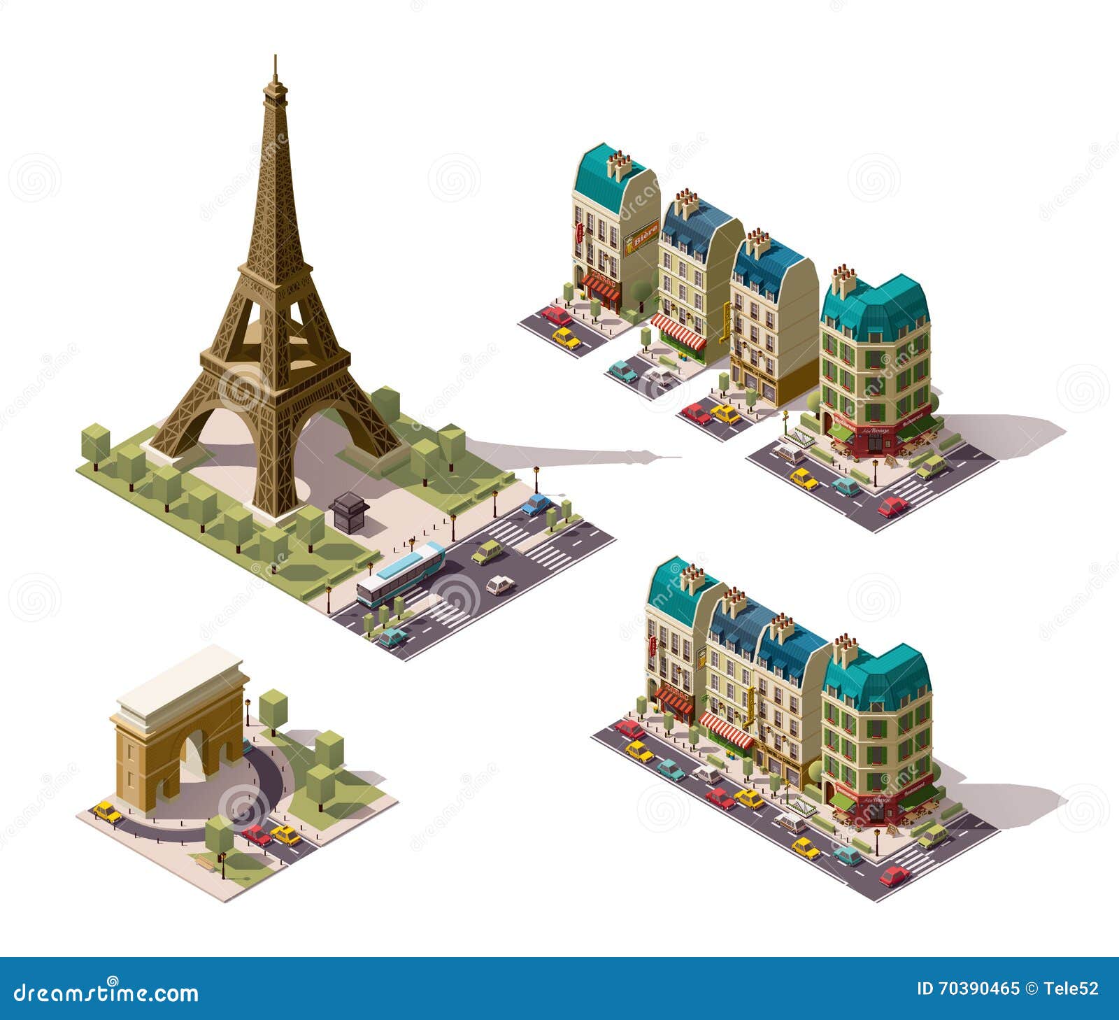 3d Isometric Map Of The Paris Metro Subway. Cartoon Vector ...