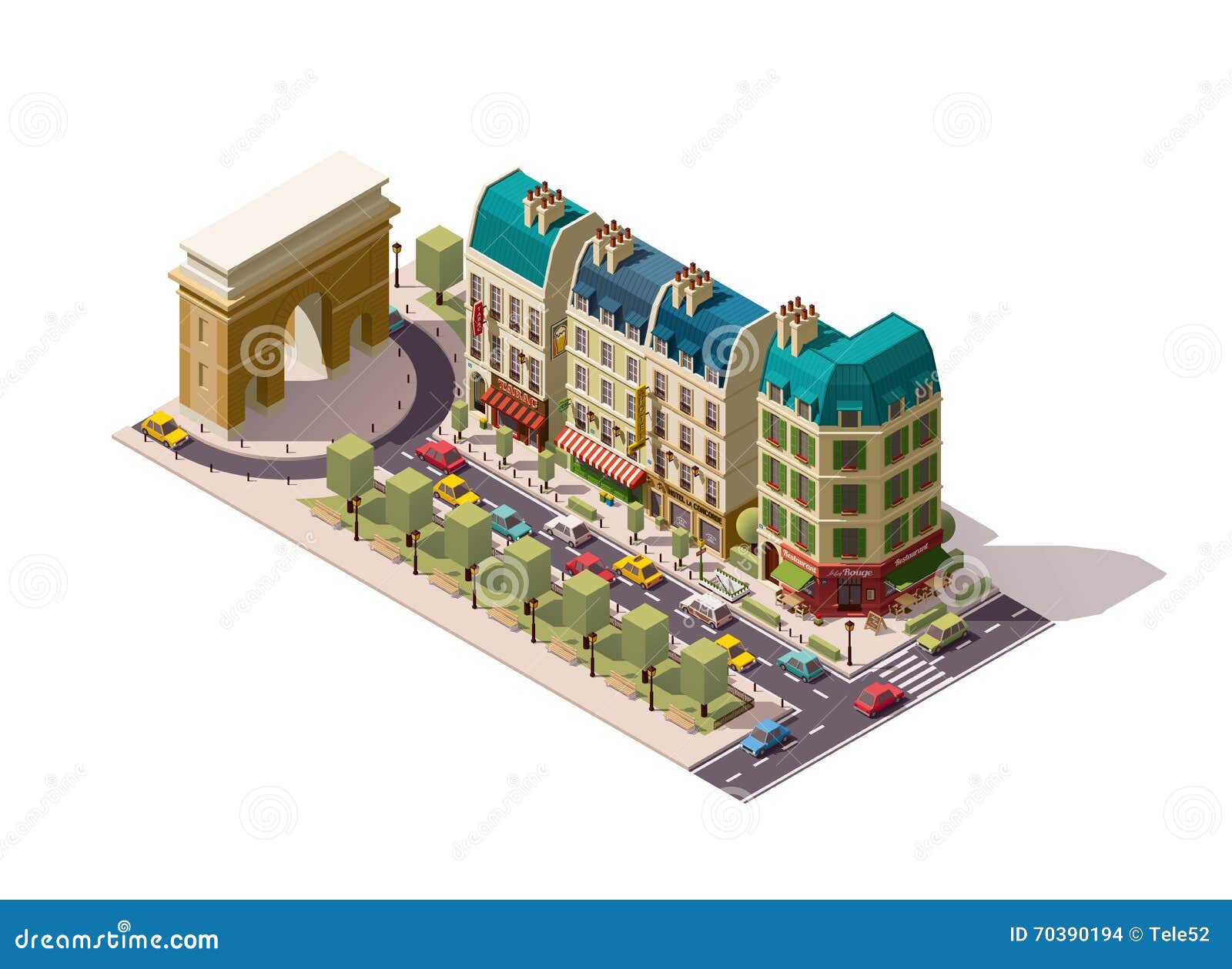 3d Isometric Map Of The Paris Metro Subway. Cartoon Vector ...