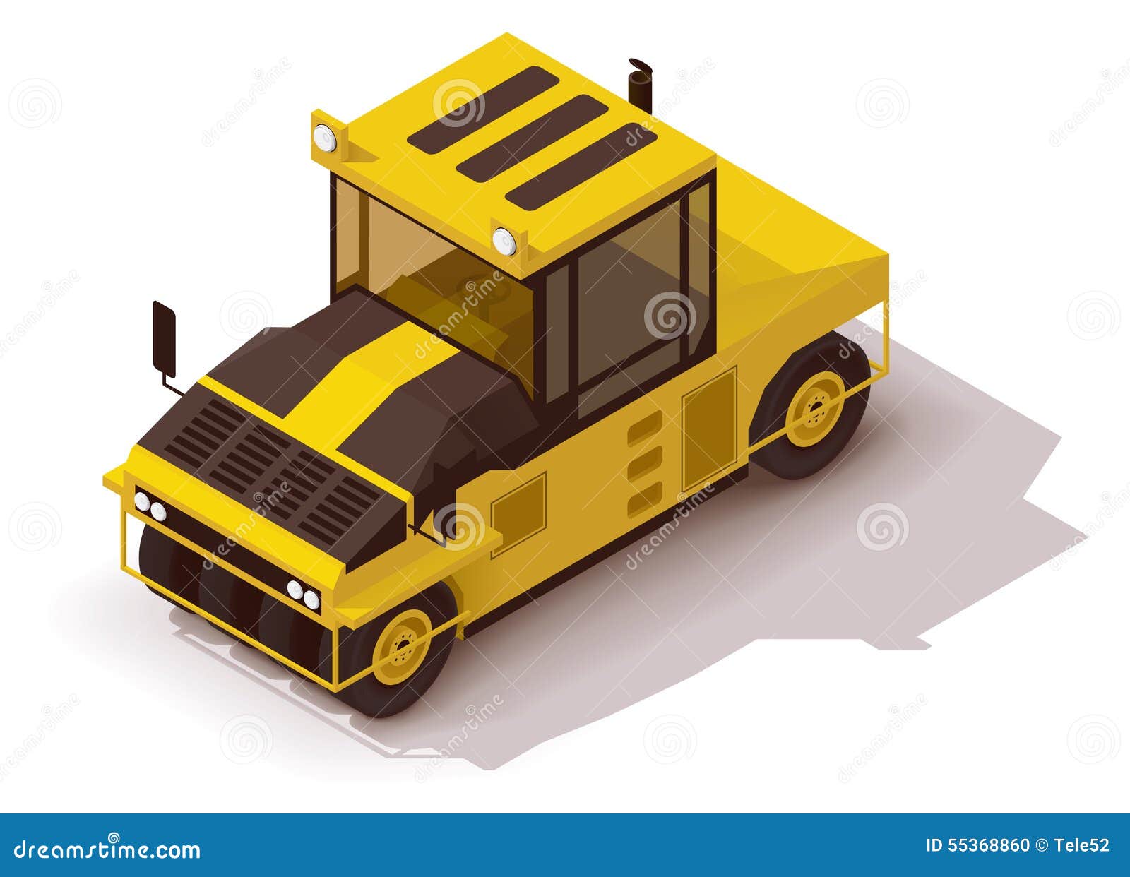 Pneumatic Road Compactor Icon Cartoon Vector | CartoonDealer.com #76783225