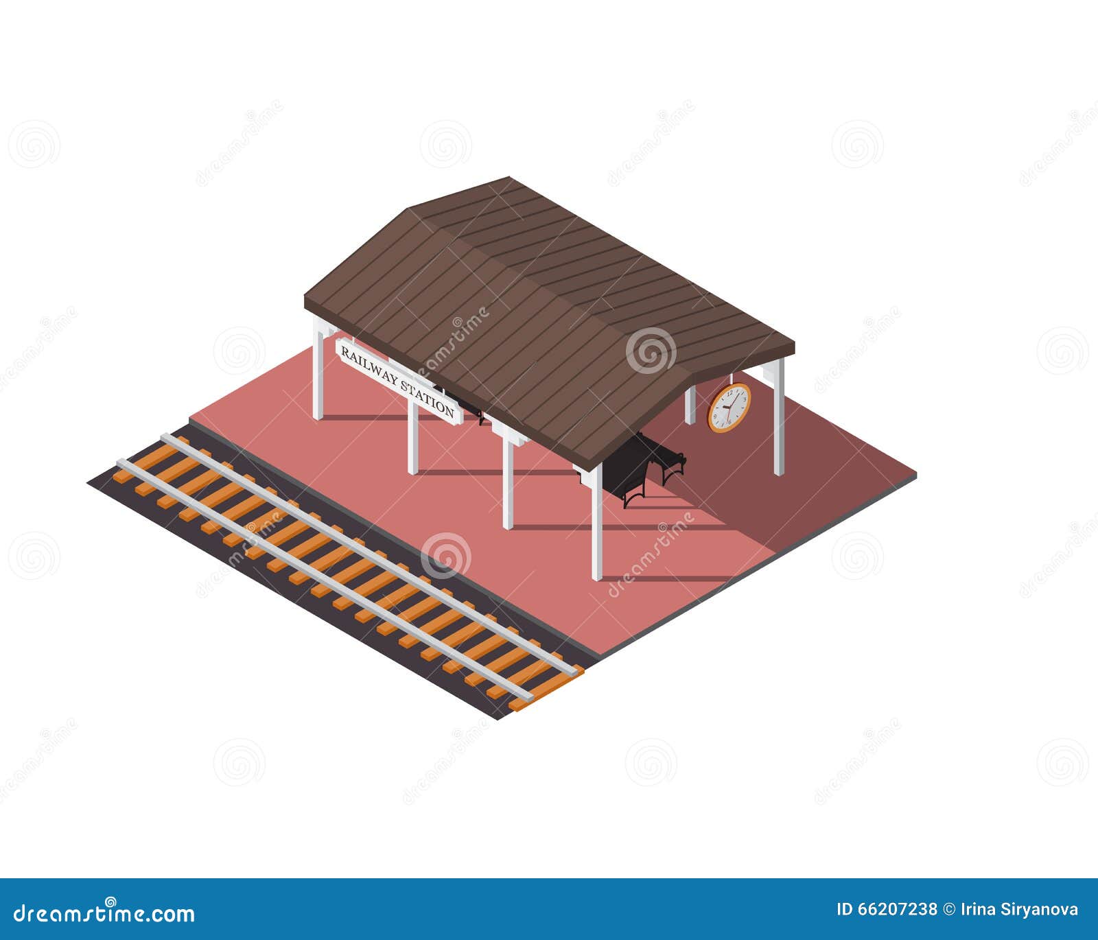 Isometric Railway Flowchart Vector Illustration | CartoonDealer.com ...