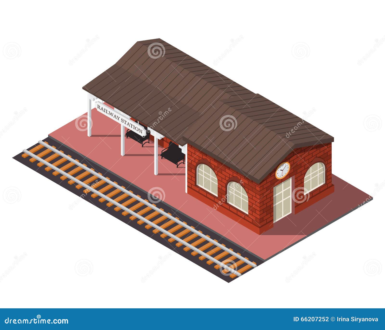 Isometric Set Of Railway Trains Cartoon Vector | CartoonDealer.com ...