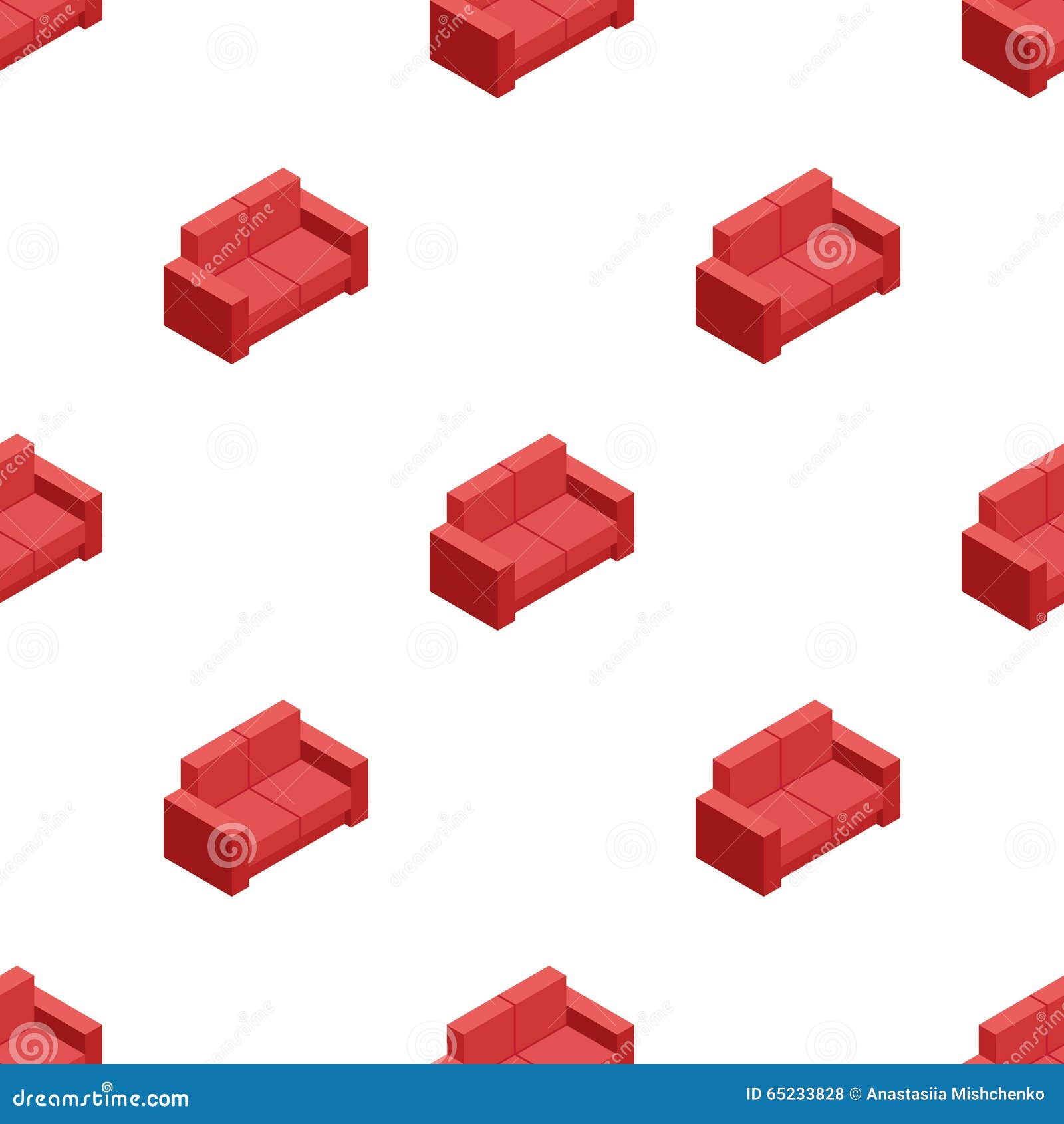 Sofa Seamless Pattern Background. Business Flat Vector Illustration ...