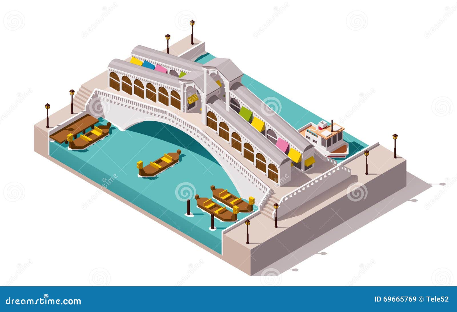 Rialto Bridge Icon On White Background. Simple Element Illustration ...