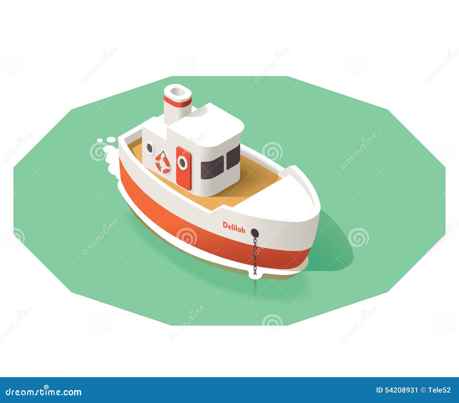 Vector isometric ship stock vector. Illustration of maritime - 54208931