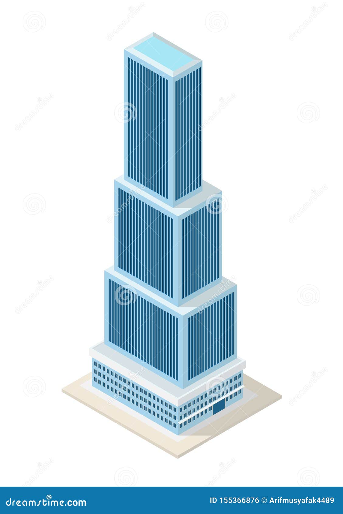 Vector Isometric Skyscrapers Building Stock Vector - Illustration of ...