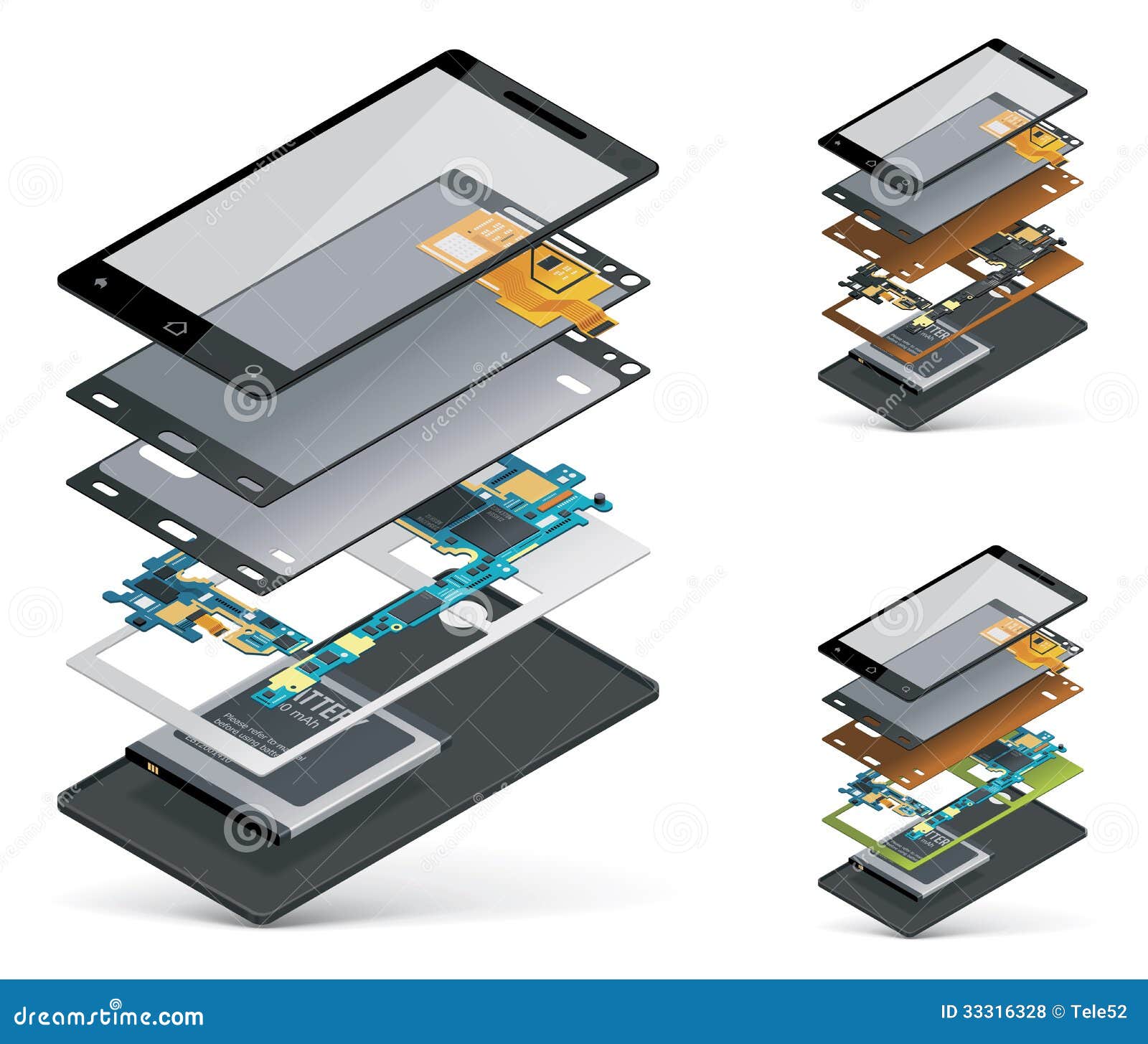 Vector Isometric Smartphone Cutaway Royalty Free Stock Photos - Image ...