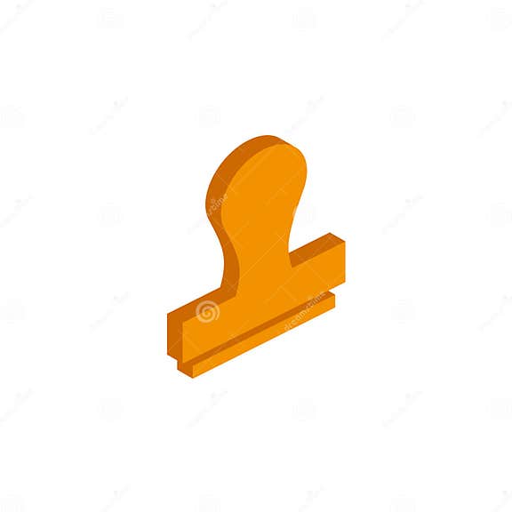 Vector Isometric Stamp Icon on a White Background Stock Illustration ...