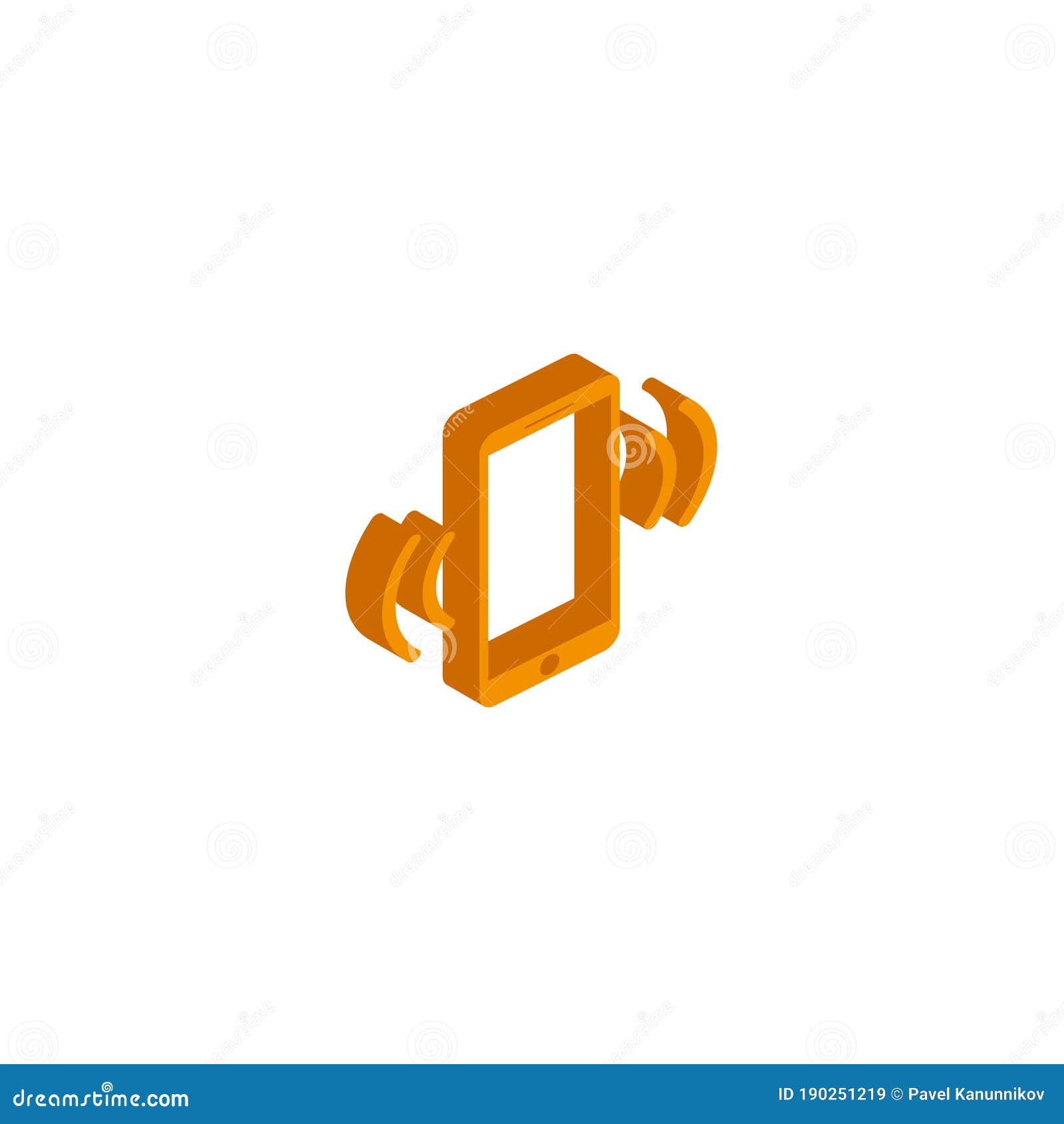 Vector Isometric Telephone Icon on a White Background Stock ...
