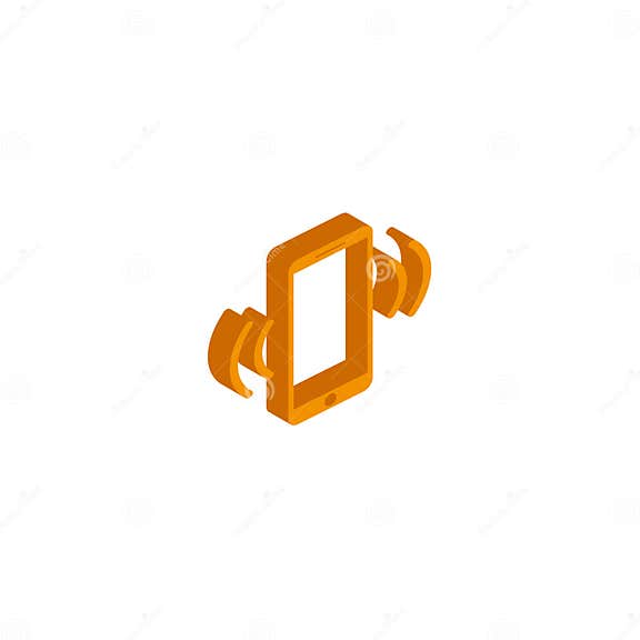 Vector Isometric Telephone Icon on a White Background Stock ...