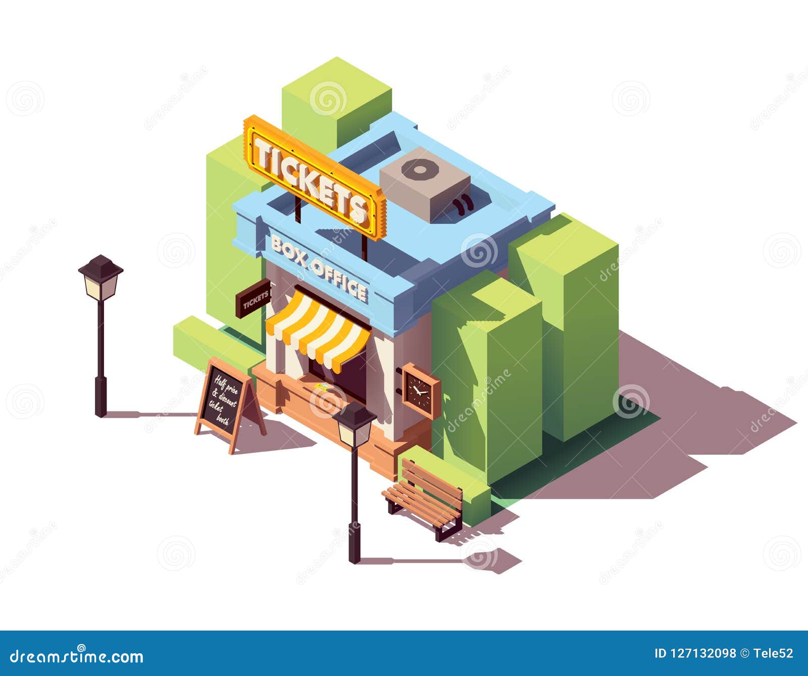 Ticket Office Outline Icon Vector Illustration | CartoonDealer.com ...