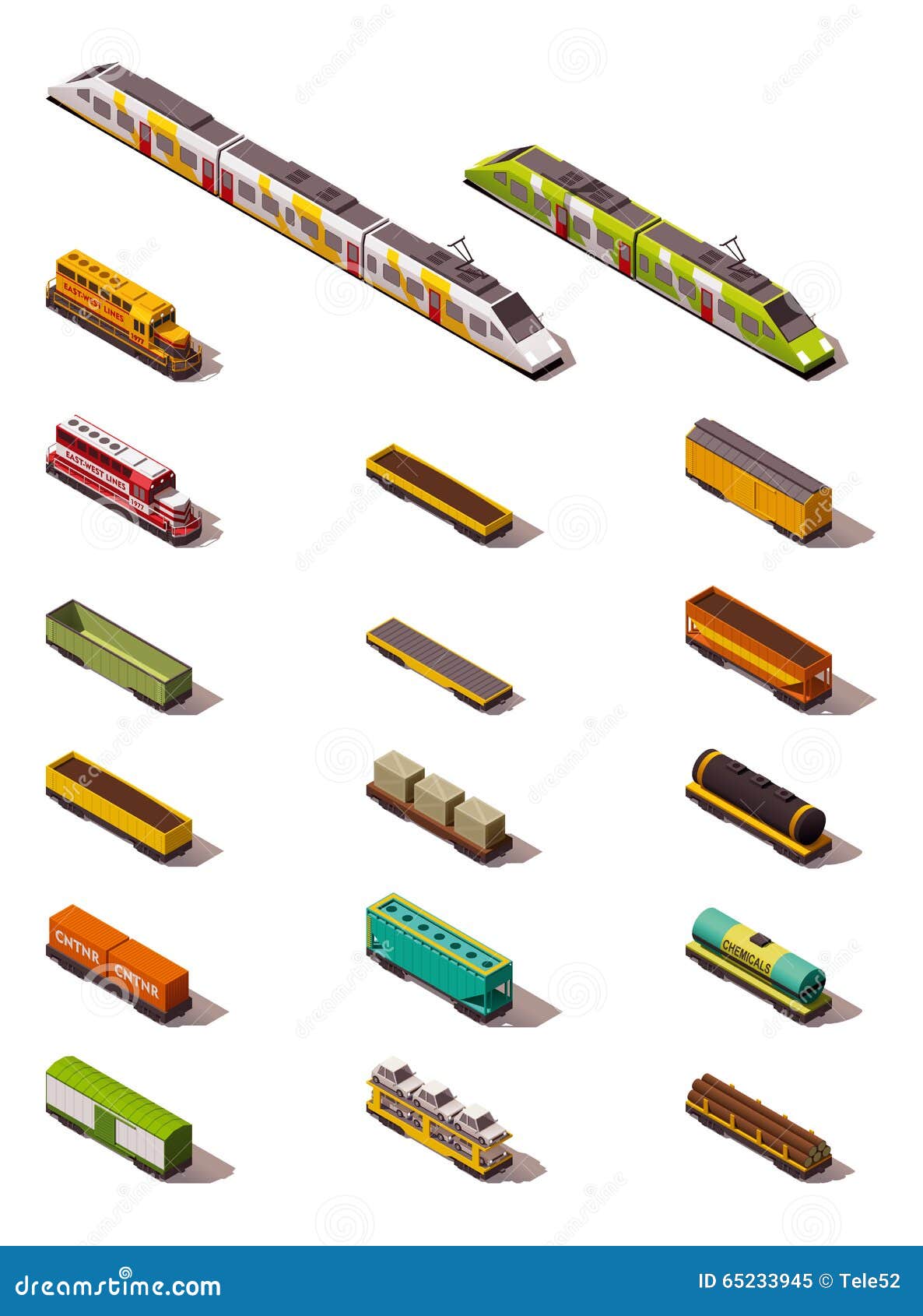 Vector isometric trains stock vector. Illustration of infographic ...