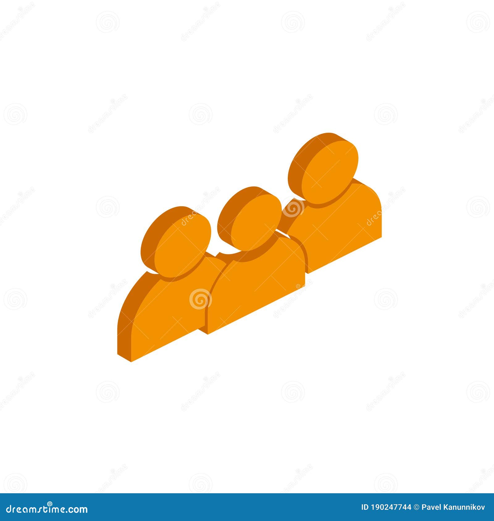 Vector Isometric User Icon on a White Background Stock Illustration ...