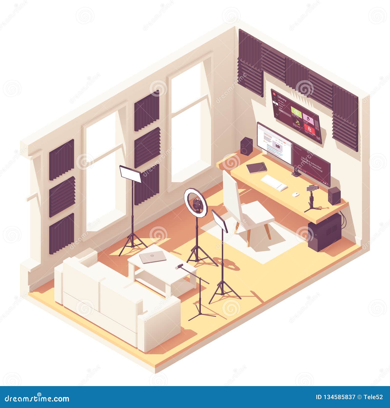 Video Blogger Making Video. Livestream Or Broadcast Recording, Vlogger ...