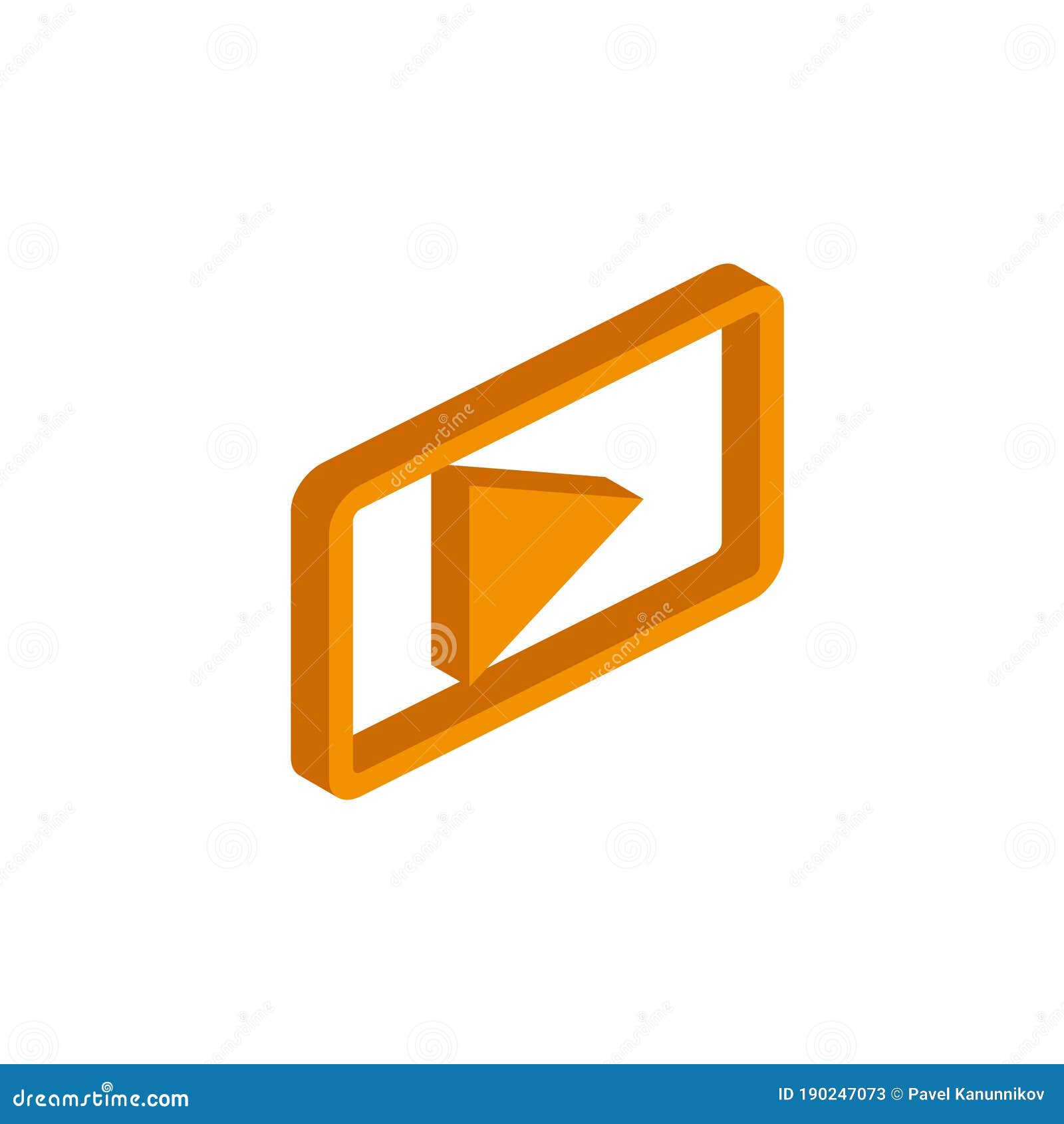 Vector Isometric Video Icon on a White Background Stock Illustration ...