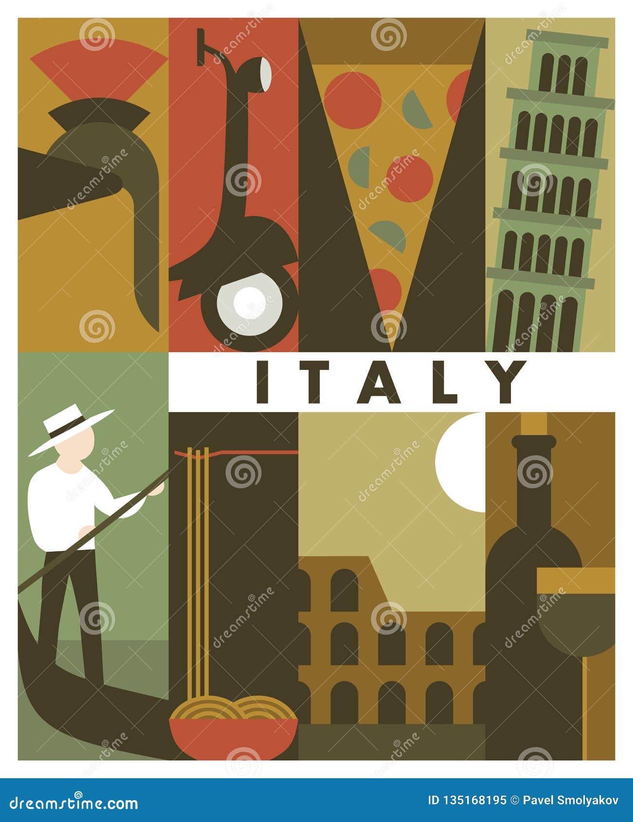 Vector Italy background stock vector. Illustration of italy - 135168195
