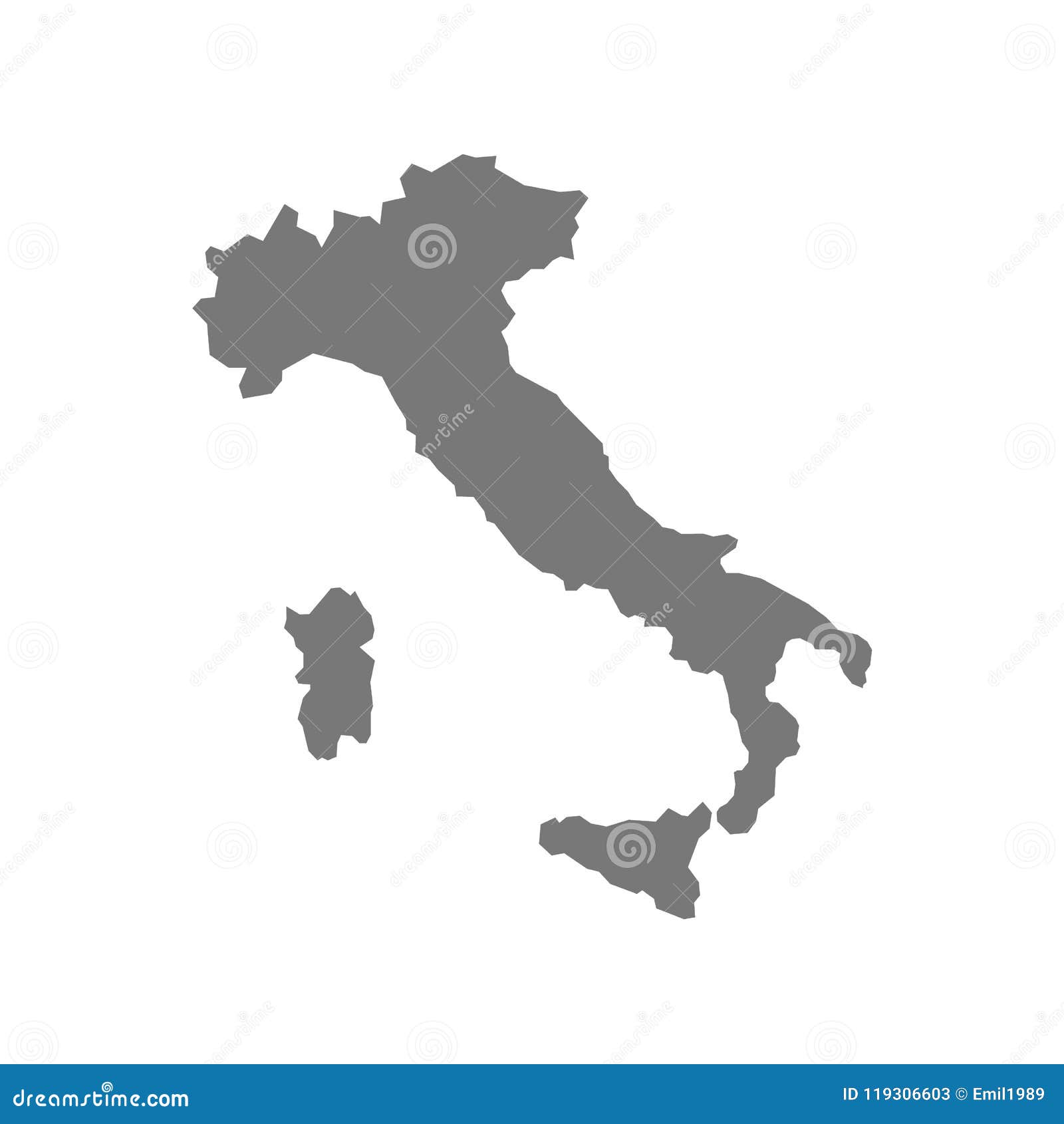 Vector Italy Provinces Map Colored By Regions. All Layers Detachable ...