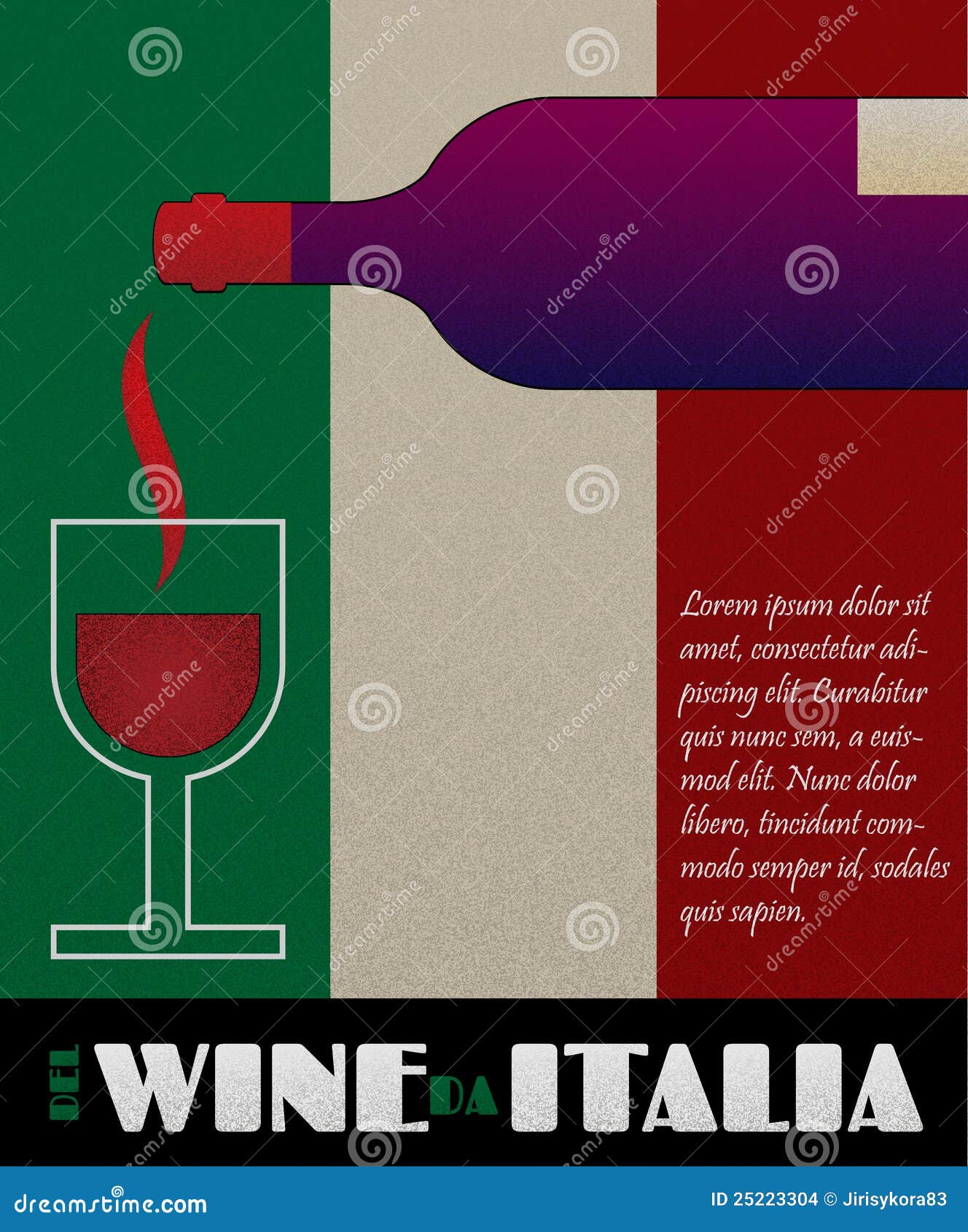 Vector Italy Wine Poster or Label Stock Illustration - Illustration of ...