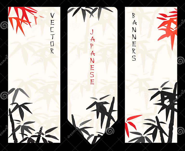 Vector Japanese banners stock illustration. Illustration of graphic ...