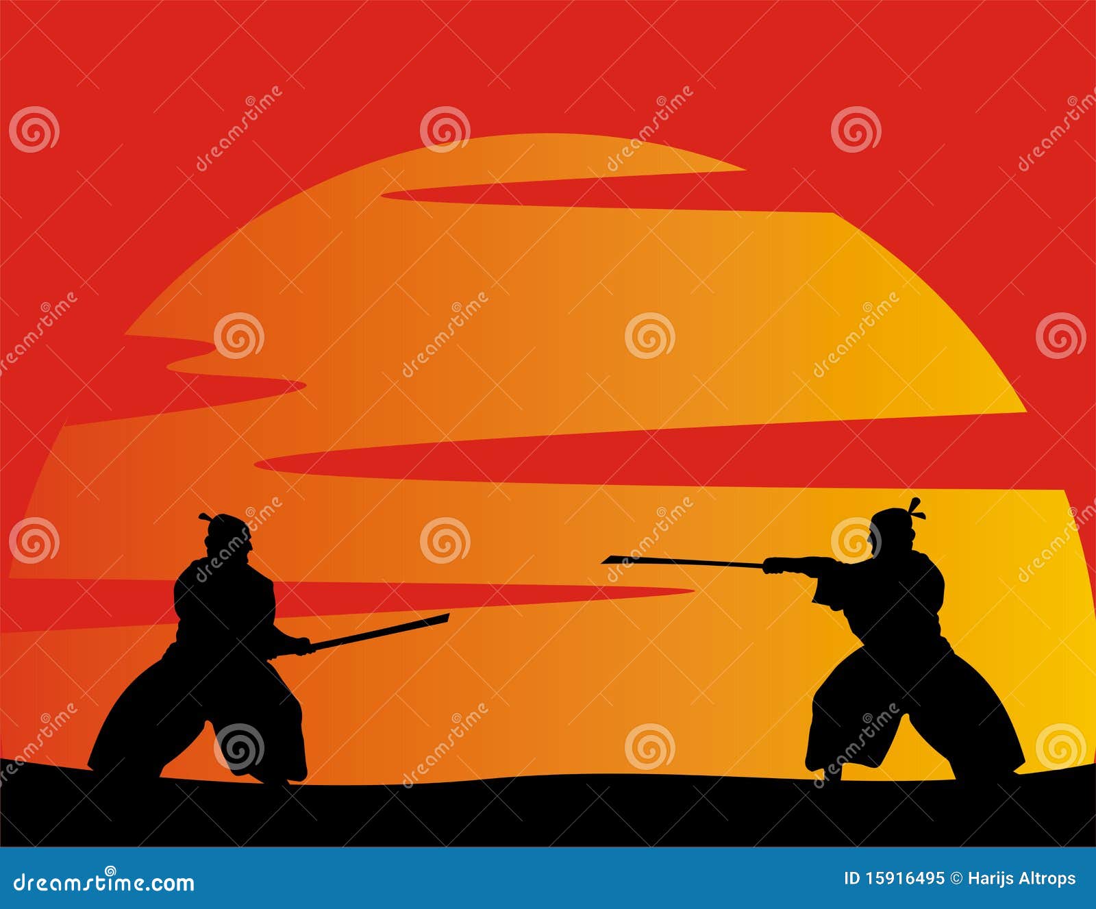 Vector japanese warriors stock illustration. Illustration of ancient ...