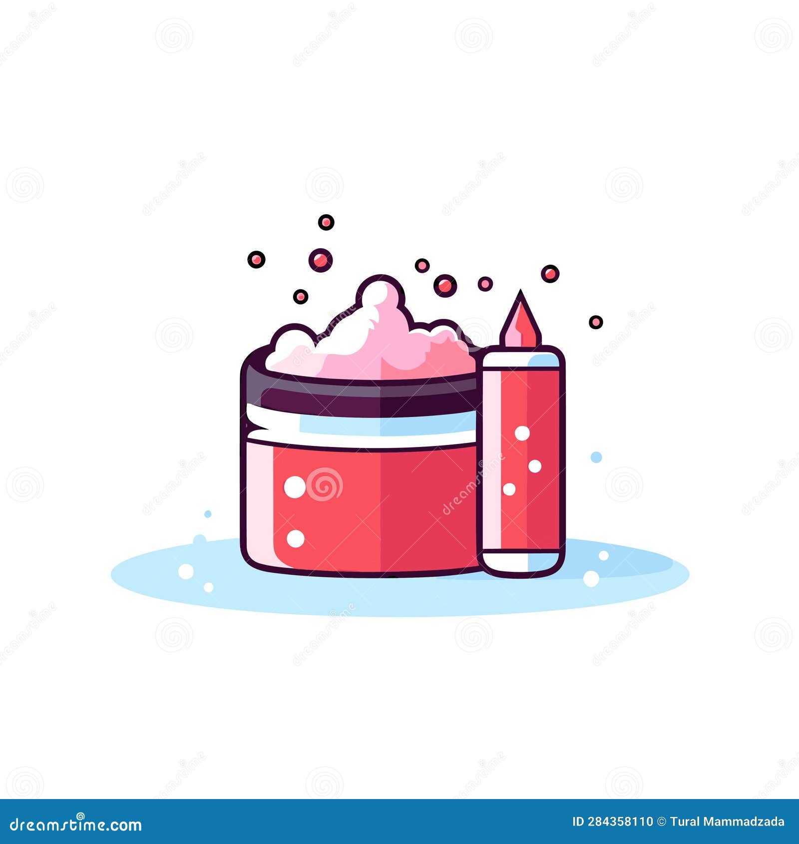 Vector of a Jar of Soap and a Tube of Toothpaste on a White Background ...