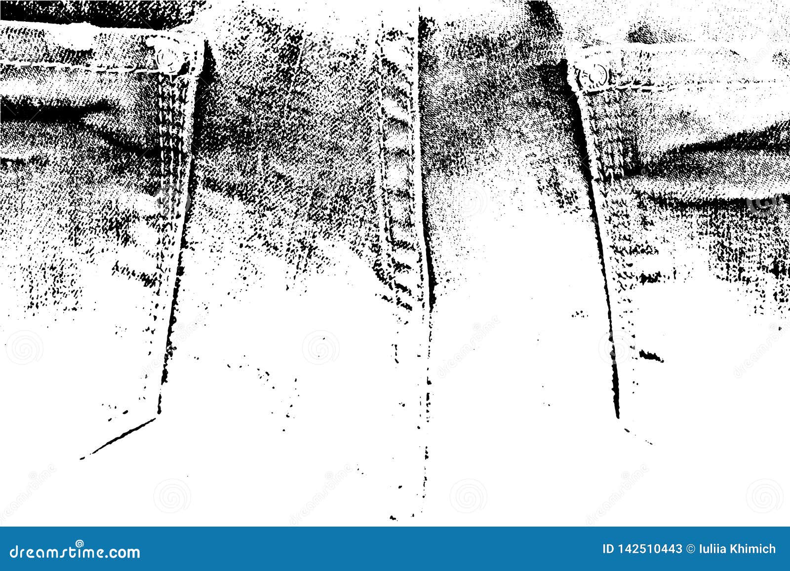 Vector Jeans Light Fabric Texture, Back of Denim Pants. Stock Vector ...