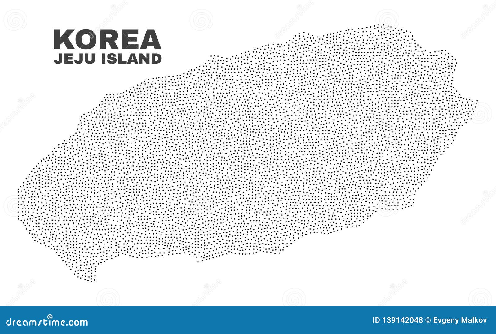 Vector Jeju Island Map of Dots Stock Vector - Illustration of element ...