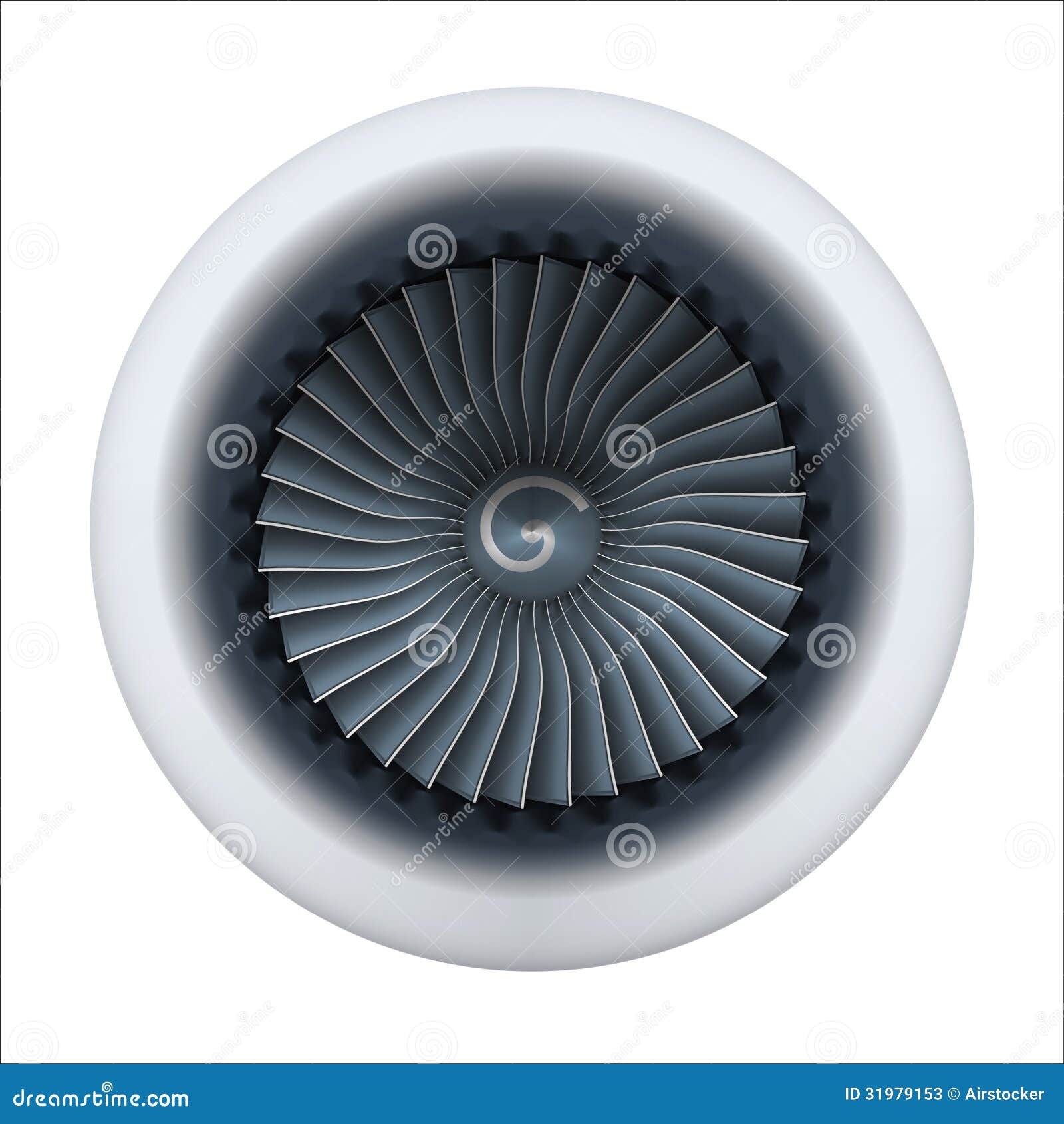 Vector Jet Engine Front View Isolated On White Stock Photos - Image ...
