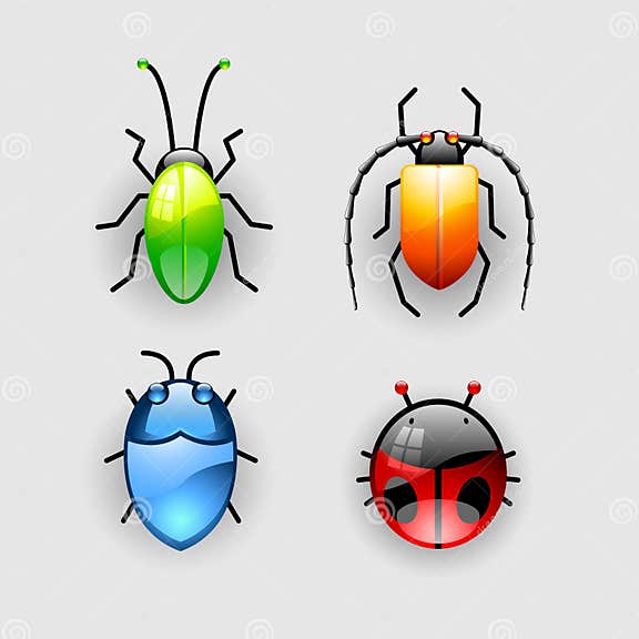 Vector Jewel Bugs stock vector. Illustration of ladybug - 5695209