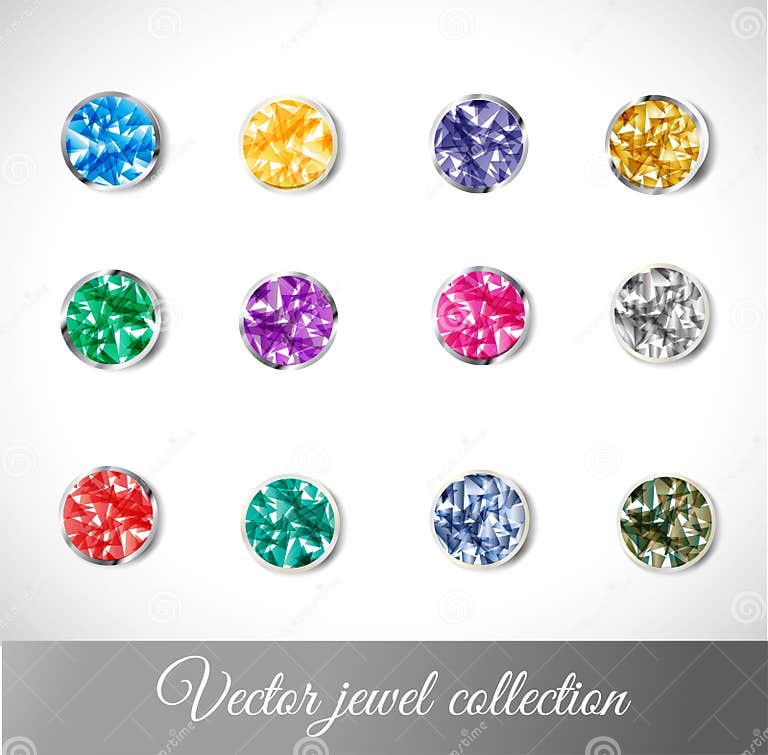 Vector jewel collection stock vector. Illustration of diamond - 58573145