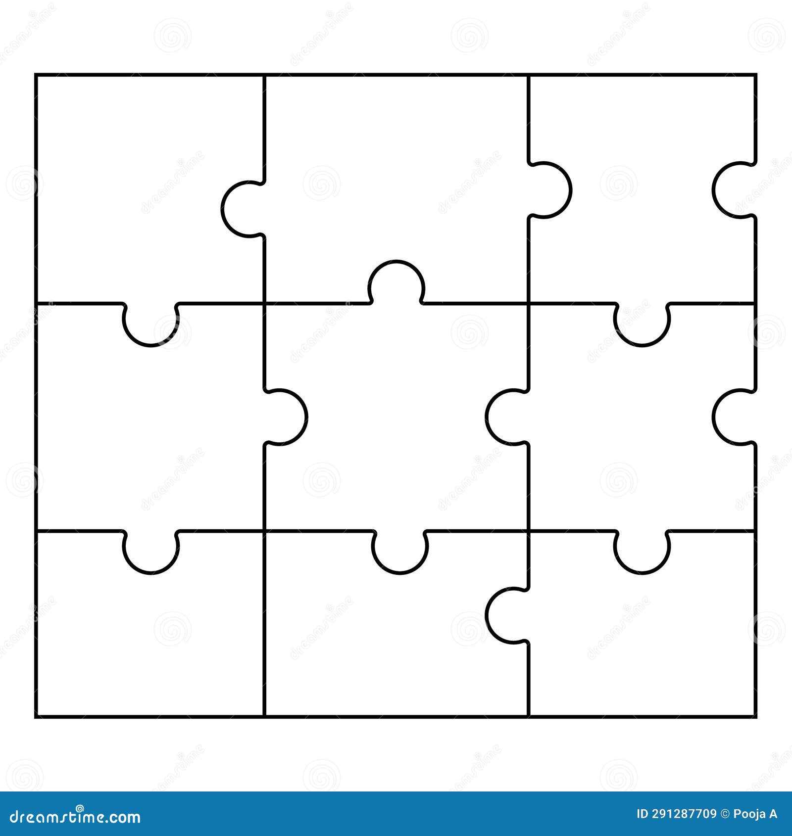 Vector Jigsaw Puzzle, Blank Jigsaw Puzzle Fame Template Stock Vector ... Vector Jigsaw Puzzle, Blank Jigsaw Puzzle Fame Template Stock Vector ...