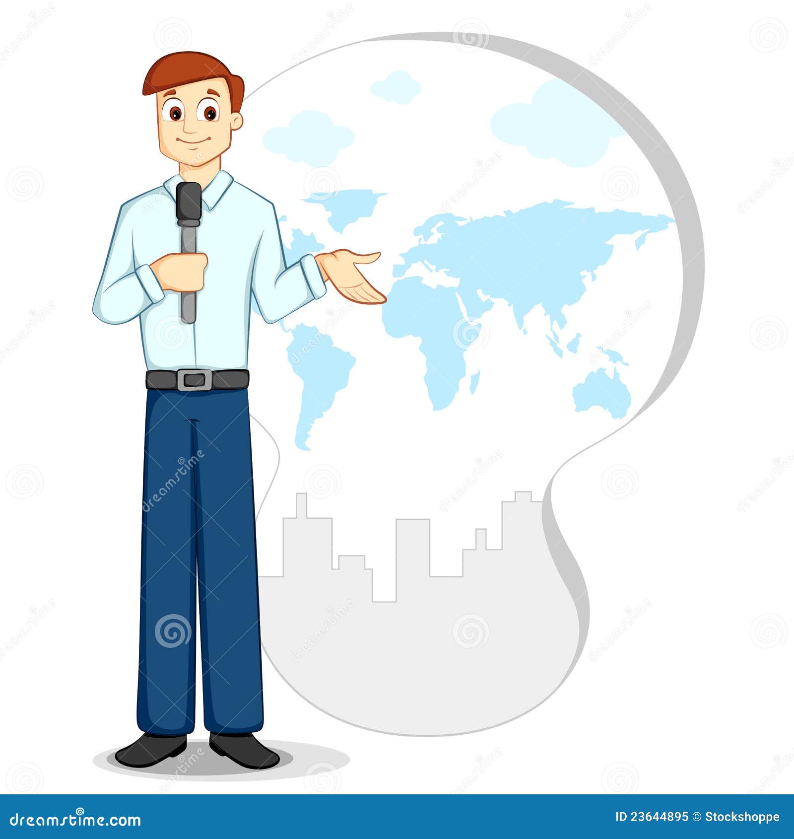 Vector Journalist stock vector. Illustration of camera - 23644895
