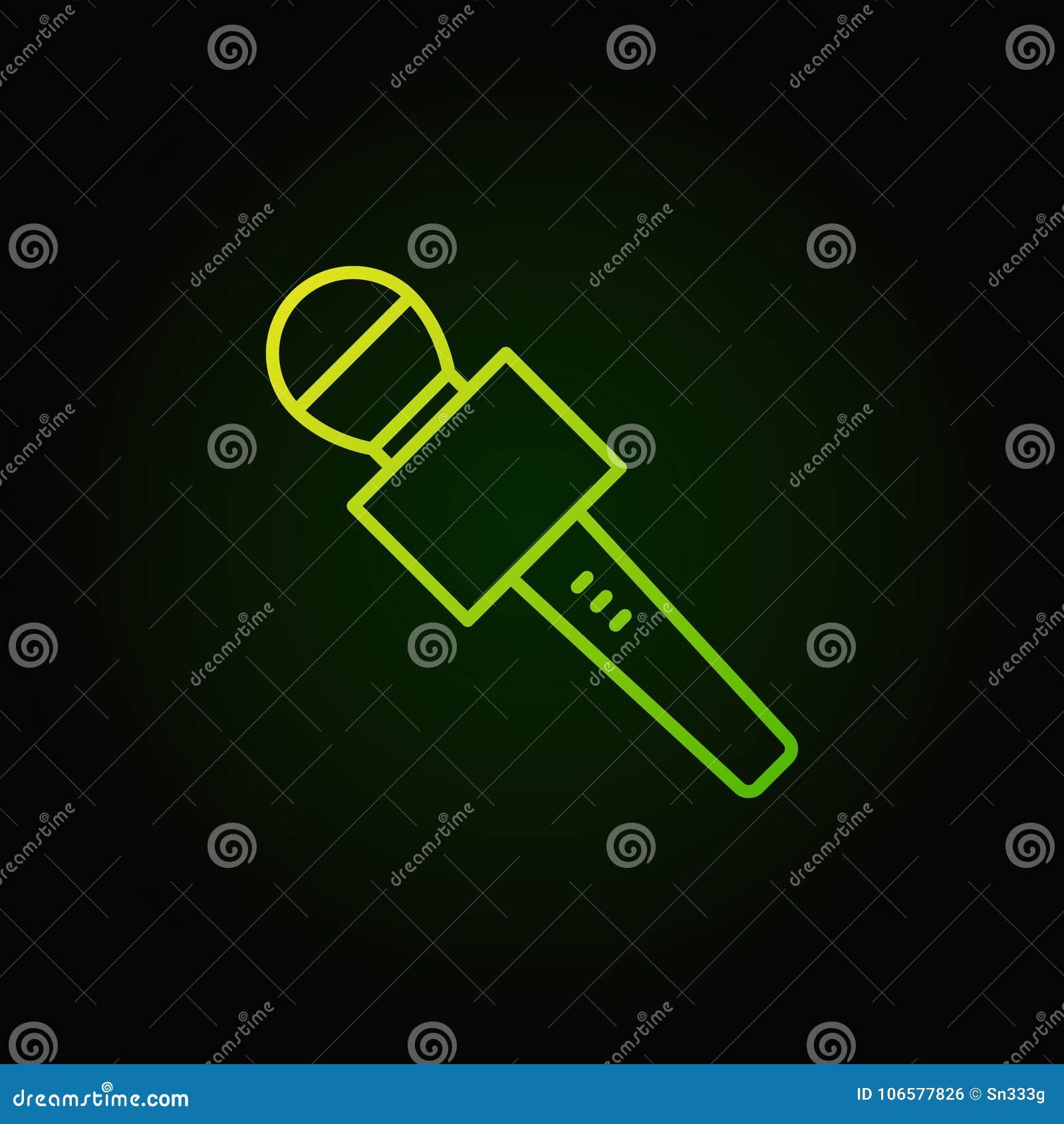 Vector Journalist Microphone Green Vector Icon or Symbol Stock Vector ...