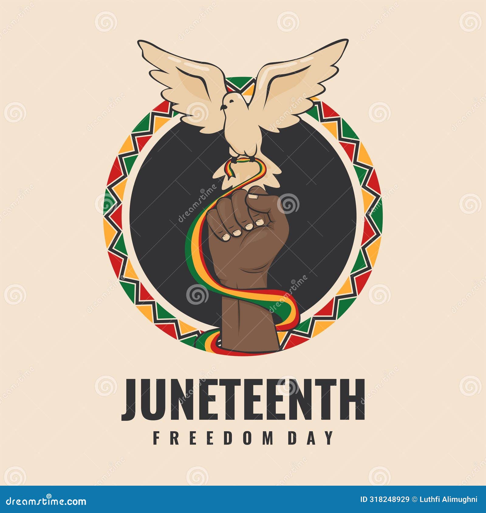 Juneteenth Background Illustration With Silhouette African Woman ...