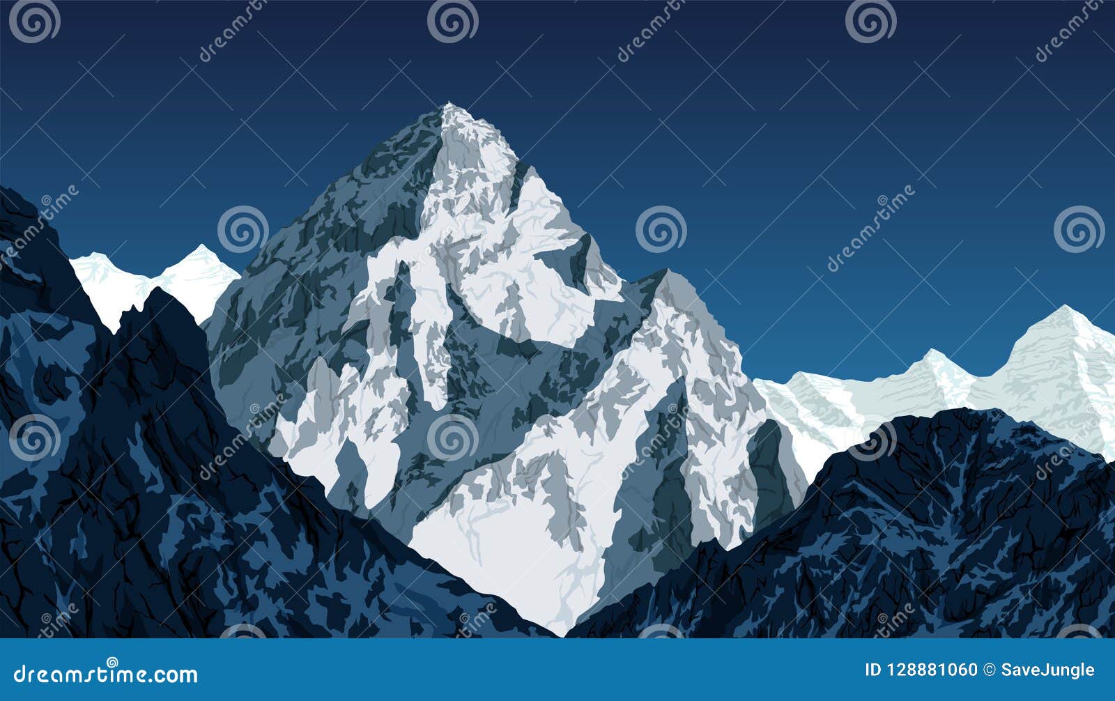 Vector K2 - Second Highest Mountain in the World. Karakorum, Pakistan ...