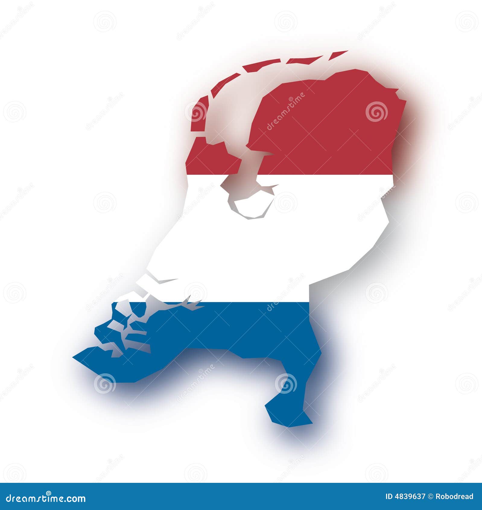 Vector kaart Nederland vector illustratie. Illustration of zuiden - 4839637