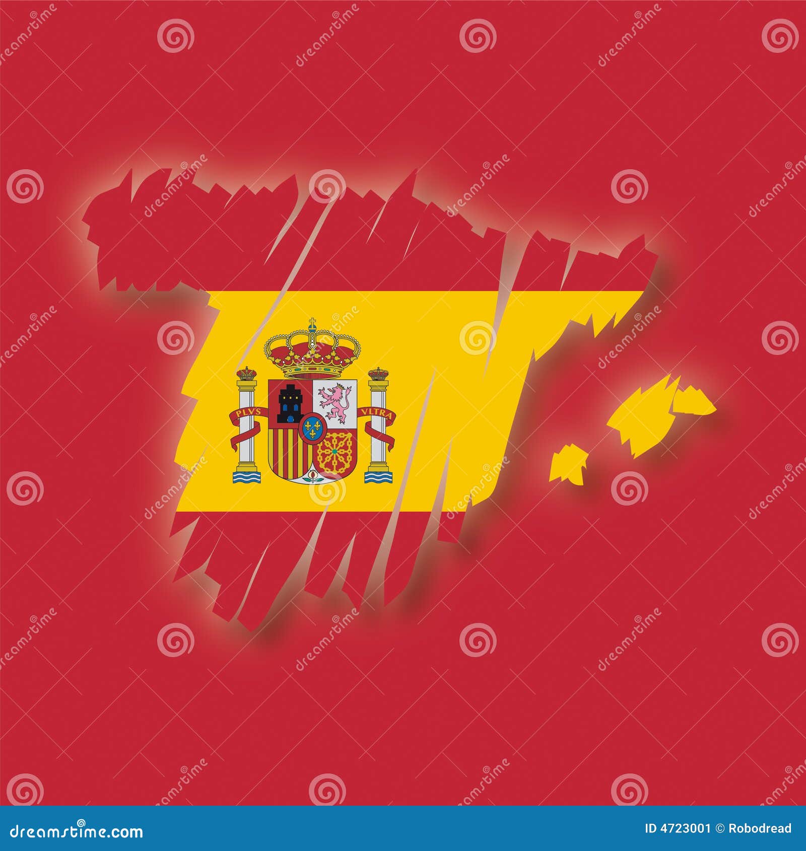 Vector kaart Spanje vector illustratie. Illustration of vlag - 4723001