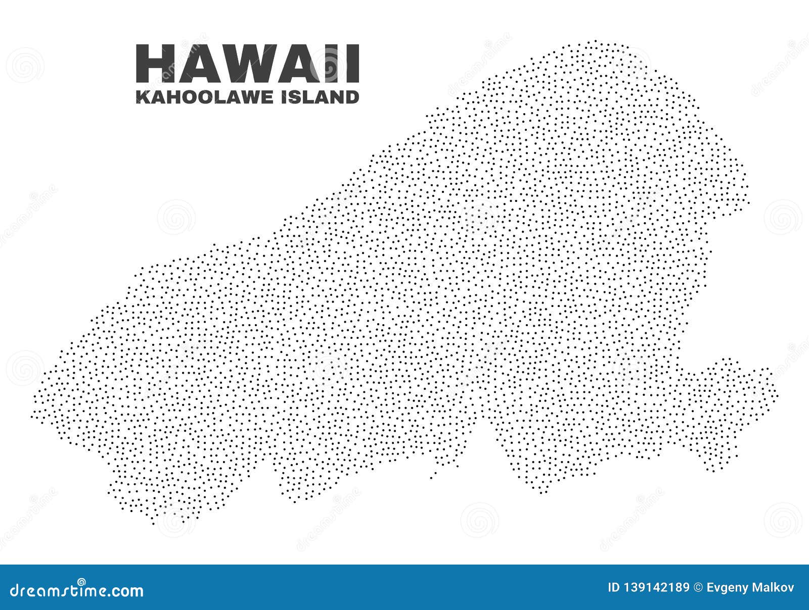 Vector Kahoolawe Island Map of Dots Stock Vector - Illustration of ...