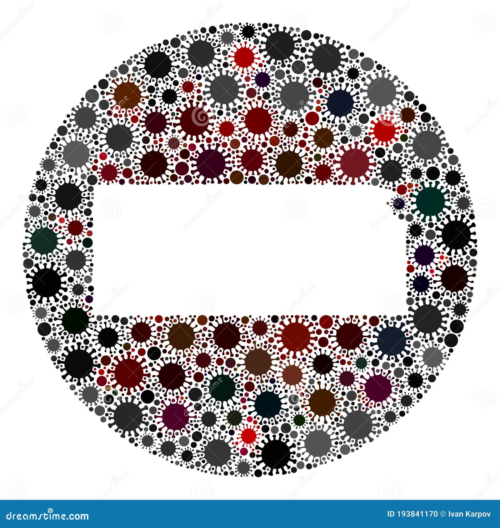 Covid Virus Hole Round Kansas State Map Mosaic Stock Vector ...